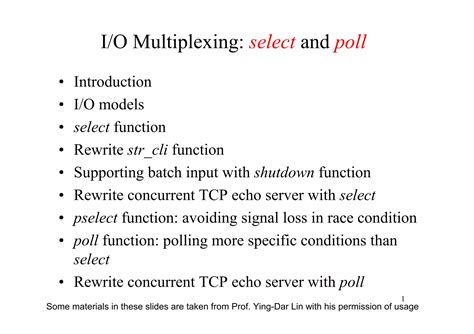 Select And Poll Functions Pdf