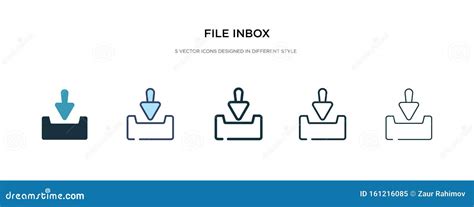 file inbox icon in different style vector illustration two colored and