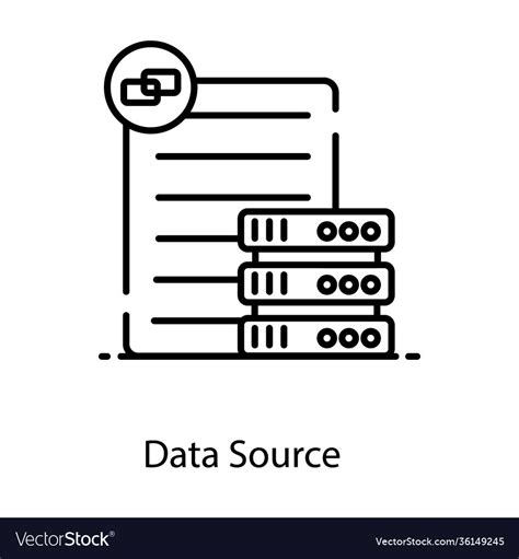 Data Source Royalty Free Vector Image Vectorstock