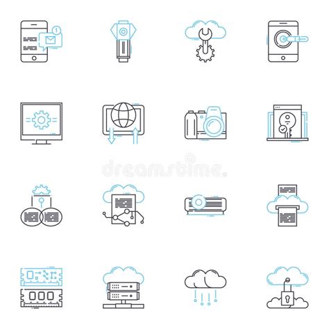 Programming Coding Linear Icons Set Syntax Algorithms Debugging