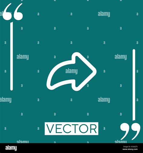 Right Arrow Outline Vector Icon Linear Icon Editable Stroke Line Stock