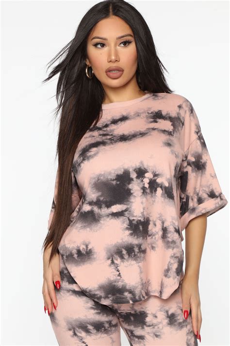 Kellie Tie Dye Set Pink Combo Fashion Nova Matching Sets Fashion
