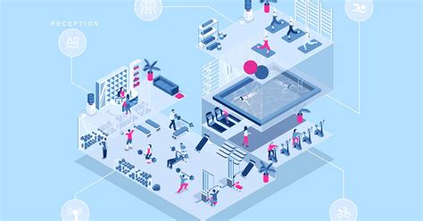 Fitness Gym Isometric Concept Illustrations Ft 3d And Isometry Envato