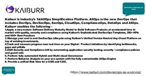 best devops as a service for you visit at kaiburr ppt