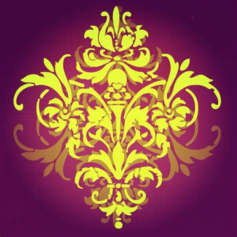 An Ornate Design On A Purple Background