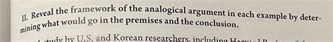 Ii Reveal The Framework Of The Analogical Argument