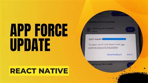 React Native Force Update Android App YouTube