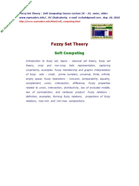 fuzzy set theory pdf fuzzy logic function mathematics