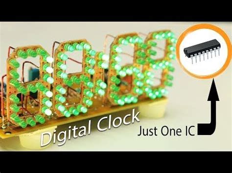 Make Your Own Digital Clock Just One IC YouTube Digital Clocks Digital Clock Design