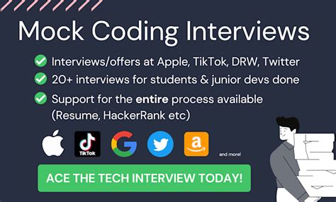 Perform Mock Coding Interviews By Ychunwei Fiverr