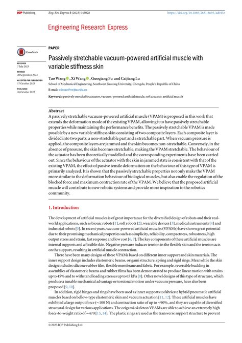 Passively Stretchable Vacuum Powered Artificial Muscle With Variable