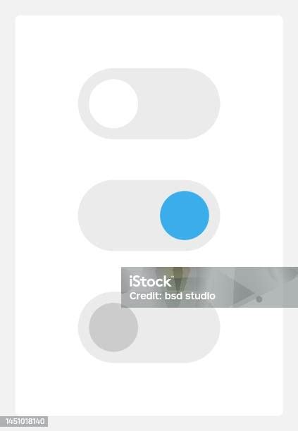 Toggle Switch Ui Elements Kit Stock Illustration Download Image Now