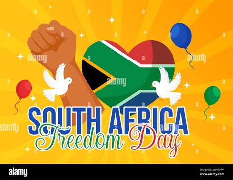 Happy South Africa Freedom Day Vector Illustration On 27 April With