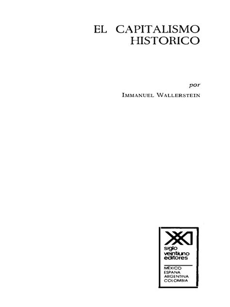 immanuel wallerstein el capitalismo histórico siglo xxi 1988