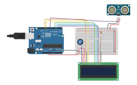 Circuit Design Distance Measuring Device Tinkercad
