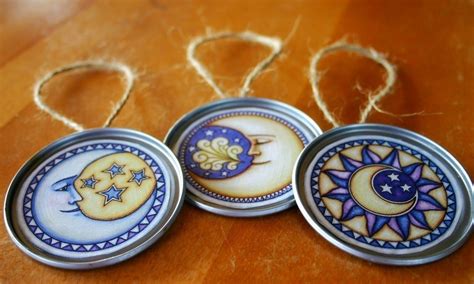 Ornaments From Lids Jar Lid Crafts Crafts Can Lids