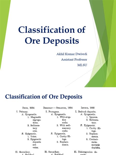 1892 Classification Of Ore Deposits Pdf
