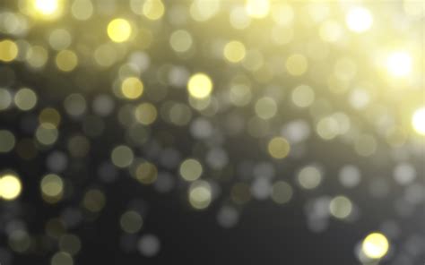 Gold Glittering Bokeh Lights In Abstract Night Background Vector Eps