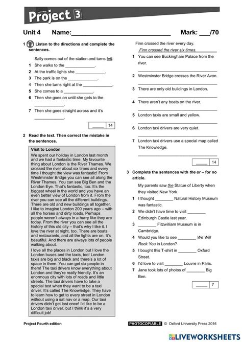 project 3 unit … free interactive worksheets 4909862