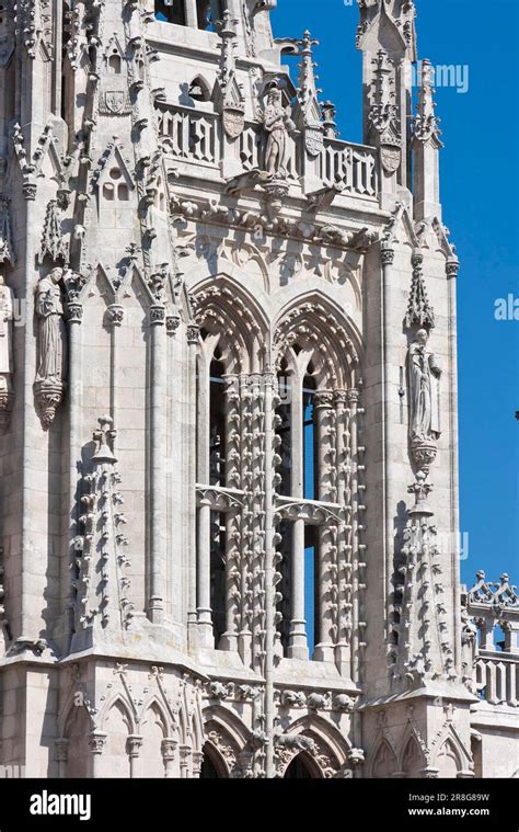 Tracery And Gothic Arches In The West Facade Of Burgos Cathedral