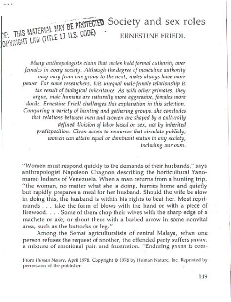 Sex Roles And Power Dynamics In Hunter Gatherer Societies Anth 201