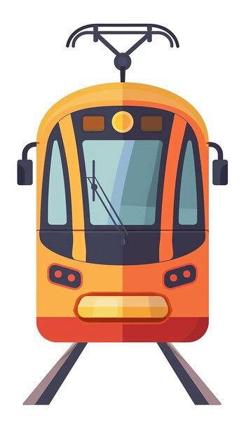 Cute Train Icon Urban Eco Vehicle Premium Ai Generated Image