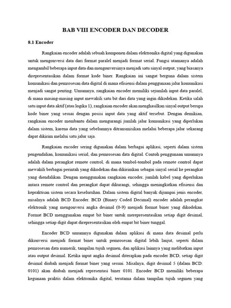 Bab Viii Encoder Dan Decoder Pdf