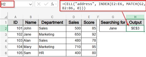 how to return the cell address of a match in excel excel insider