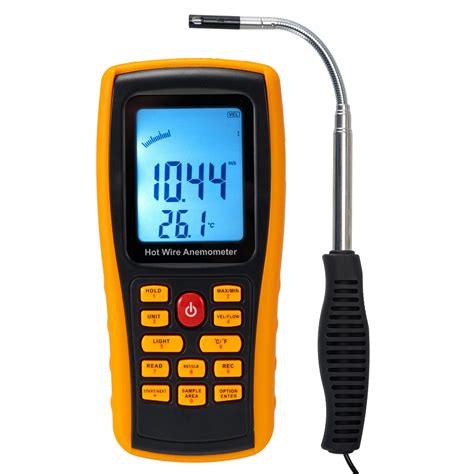 Hot Wire Anemometer Handheld Cmm Cfm Meter Air Flow Velocity