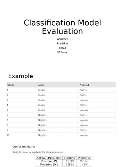 10 Classification Model Evaluation Pdf