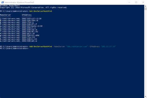 Configure Root Hints With Powershell Windows Server Core 2016 · Readandexecute
