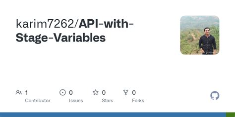 GitHub Karim7262 API With Stage Variables