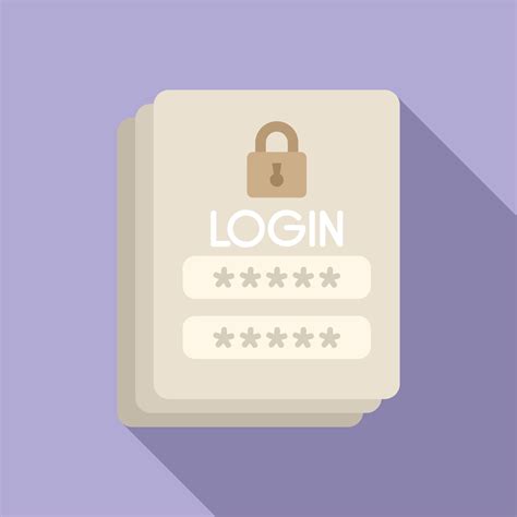 Login Password Icon Flat Vector Page Log 15157806 Vector Art At Vecteezy