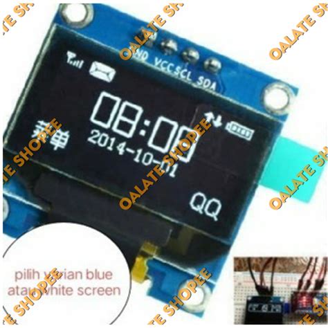 PUTIH Oled 0 96 Inch I2C Iic 0 96 128X64 Display White White Esp32 Uno Etc Shopee Philippines