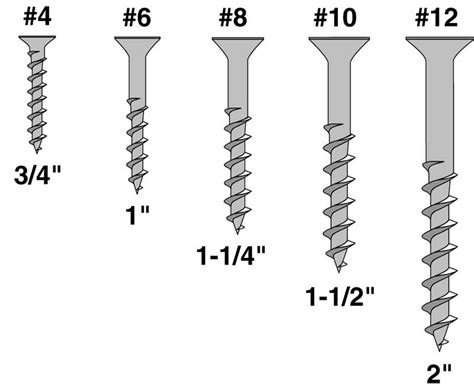 How To Size Wood Screws Types Of Wood Screws Byofb