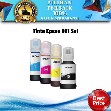 Jual Tinta Epson 001 1 Set 4 Warna Tinta Printer Untuk Epson L4150