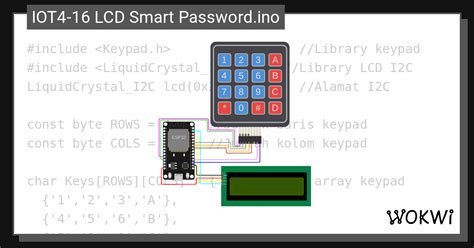 Iot4 16 Lcd Smart O Wokwi Esp32 Stm32 Arduino Simulator