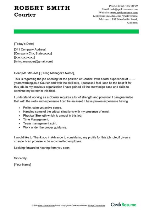 Courier Letter