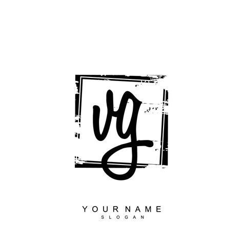 Initial Vg Monogram With Grunge Template Design 22077227 Vector Art At