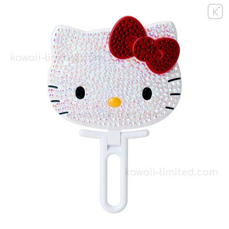 Japan Sanrio Original Hand Mirror Hello Kitty Jewel Deco Kawaii