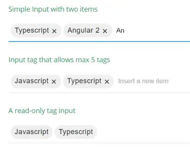 Angular Tag Input Component Angular Script