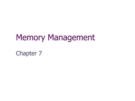 PPT Memory Management PowerPoint Presentation Free Download ID