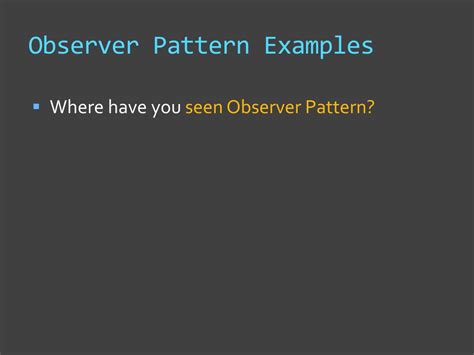 Ppt Lecture 8 Implementing Observer Pattern Powerpoint Presentation