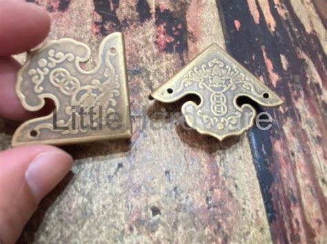 4 Pcs Solid Brass Cornerornate Brass Cornersbrass Corner Etsy