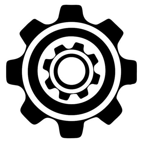 Premium Vector Gear Setting Outline Icon For Apps Websites Logo Gear Symbol Black Line