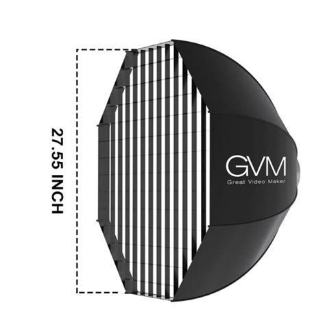Gvm Softbox N 60cm Octagon Softbox With Grid Beehive With Bowen Mount
