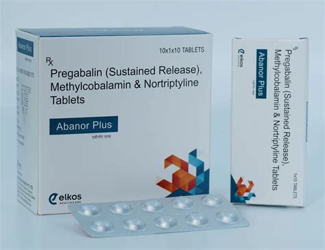 Abanor Plus Nortriptyline Pregabalin And Methylcobalamine Tablets At ₹ 1980 Box In Barwala