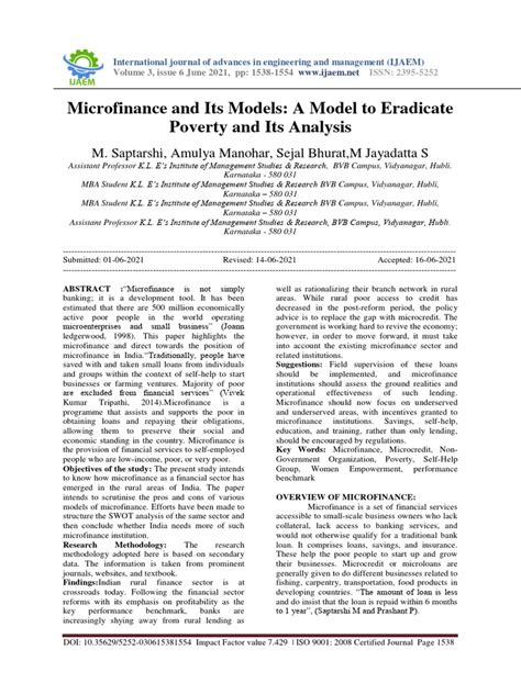 Paper Mfi Model Download Free Pdf Microfinance Microcredit