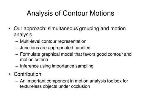 Analysis Of Contour Motions Ppt Download