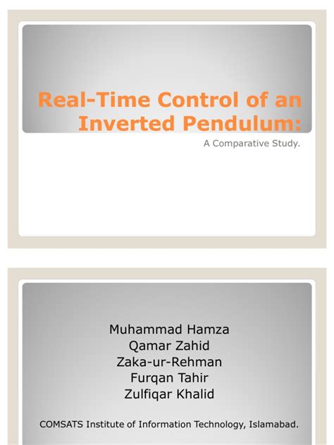 Pdf Real Time Control Of An Inverted Pendulum Dokumentips